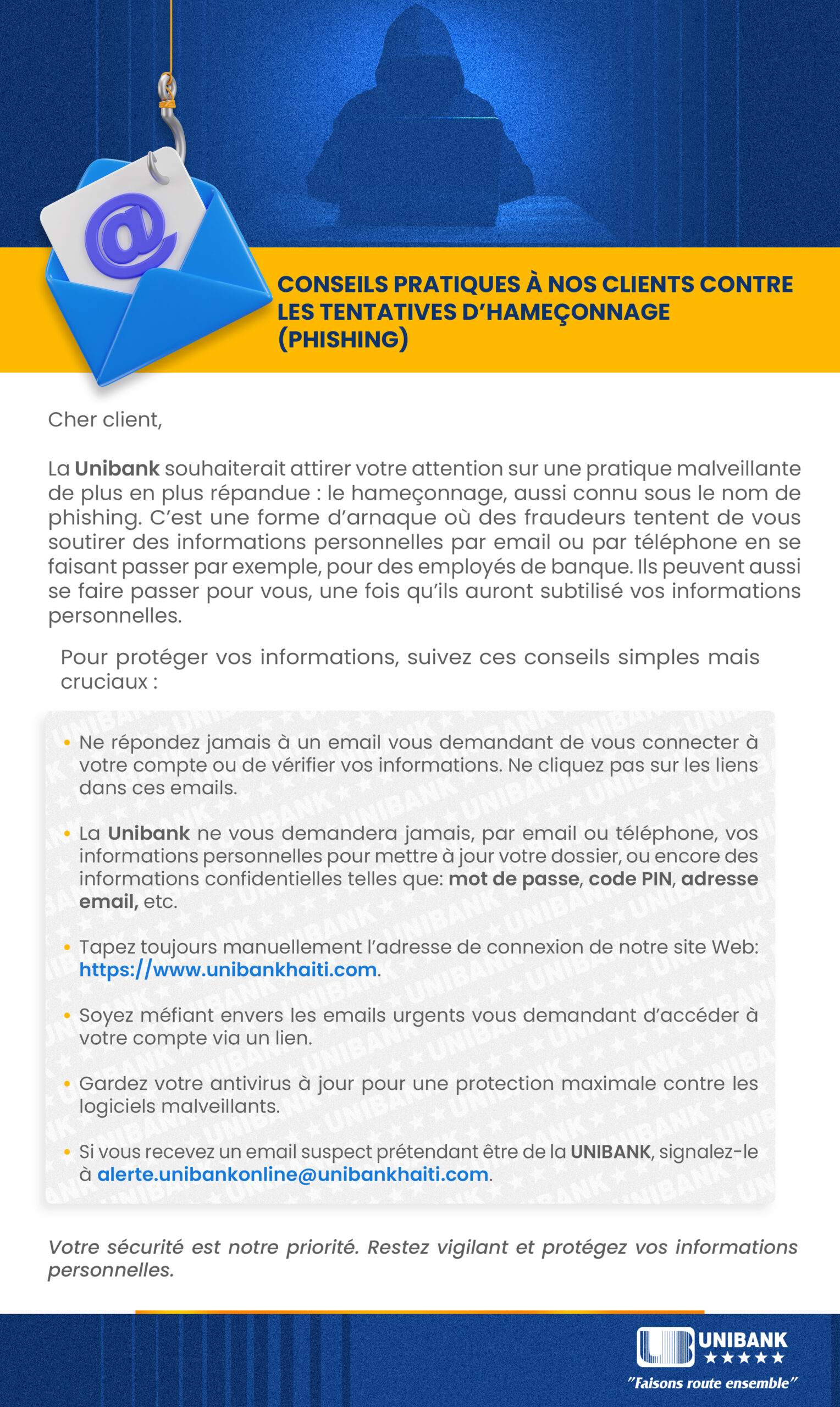 CONSEILS PRATIQUES À NOS CLIENTS CONTRE LES TENTATIVES D’HAMEÇONNAGE ...
